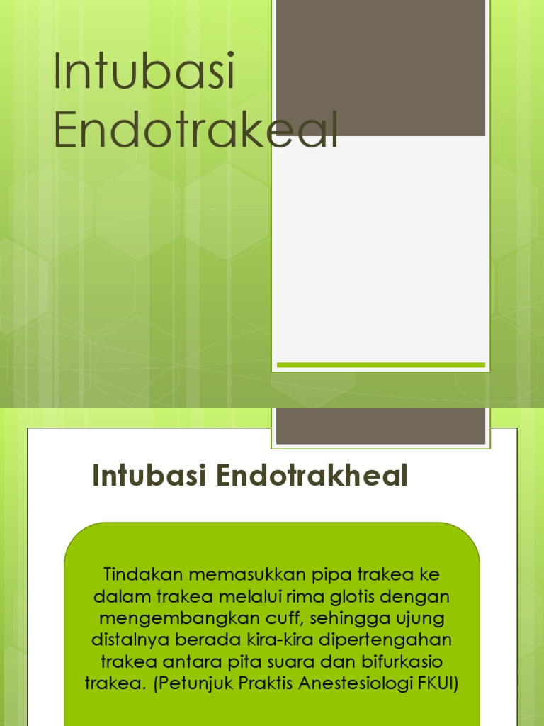 Prosedur Intubasi Endotrakeal | PDF