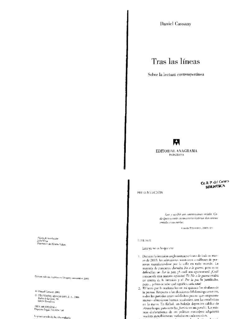 Tras Las Lineas Completo 36163253 Daniel Cassany Tras Las Lineaspdf PDF | PDF