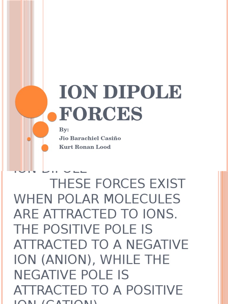 Ion Dipole Forces | PDF