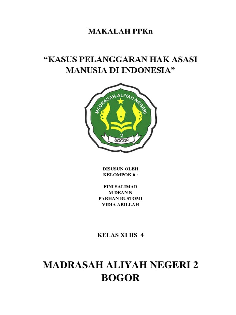 Makalah PPKN Kasus Pelanggaran Ham | PDF