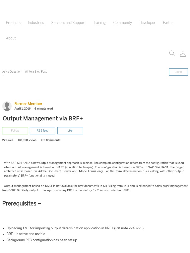 Output Management Via BRF+ | PDF | Parameter (Computer Programming) | Invoice