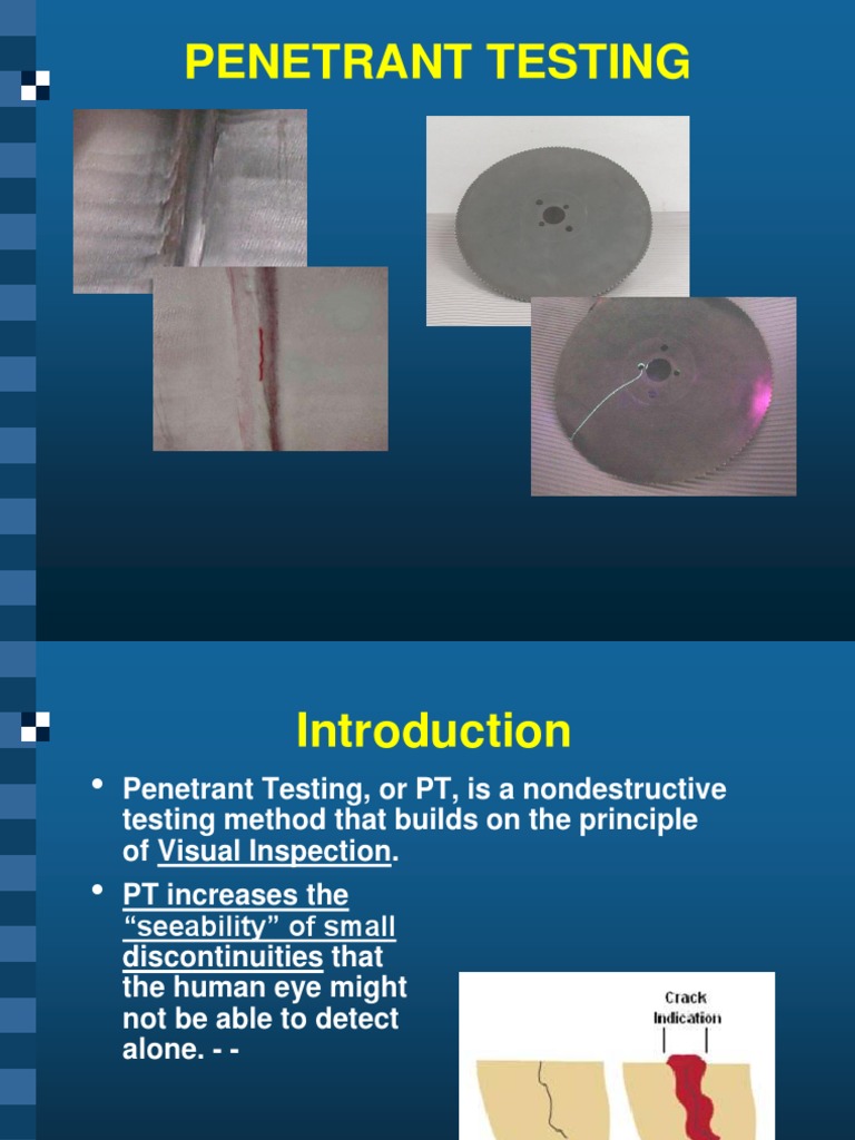 4 Intro To Penetrant 03092013 OK | PDF | Fluorescence | Industrial ...