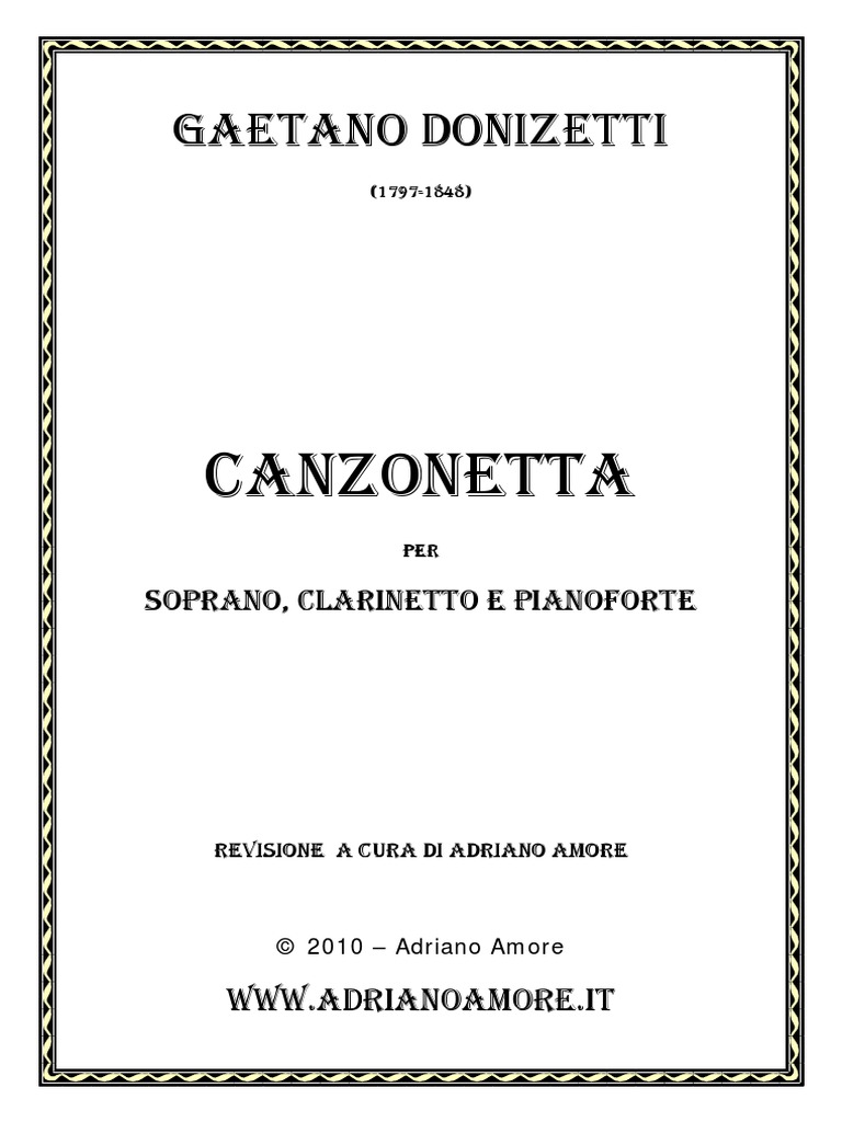 Donizetti Canzonetta PDF | PDF