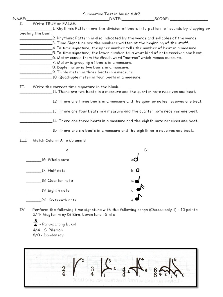 Time Signatures and Rhythmic Patterns | PDF