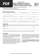 Dor - MV Form Mvu 29 | PDF | Use Tax | Affidavit