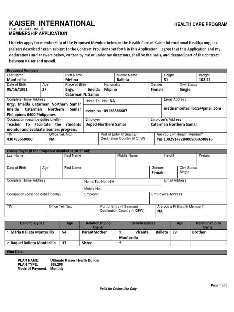 Kaiser International: Proposed Member | PDF | Hiv/Aids | Health Care