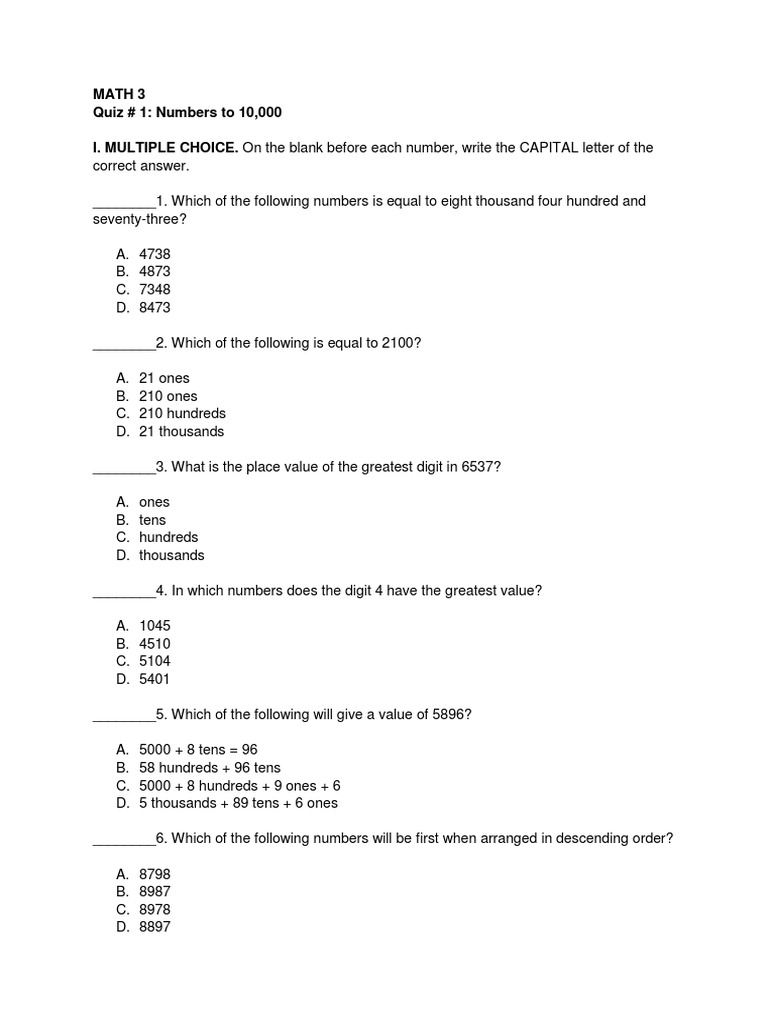 Grade 3 - Math | PDF | Teaching Mathematics