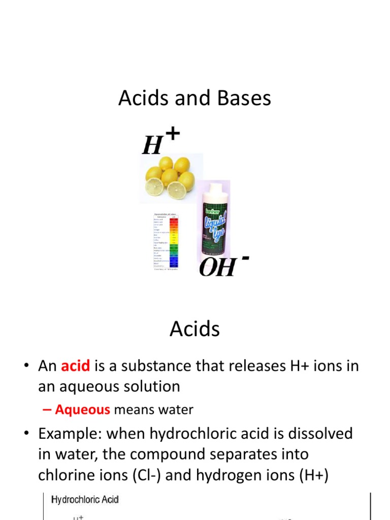 Acid and Bases PPT | PDF | Hydroxide | Ph