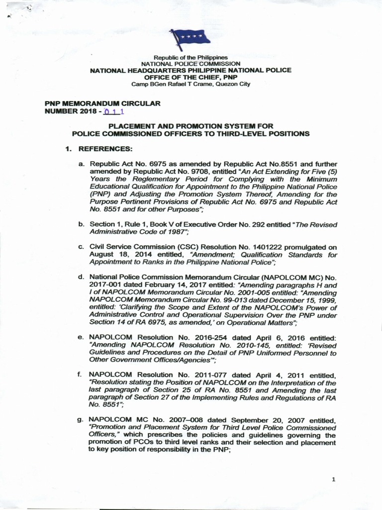 PNP Officer Promotion Guidelines | PDF | Police | Officer (Armed Forces)
