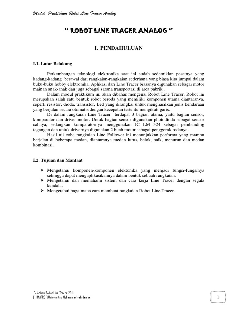 Modul Robot Line Tracer Analog | PDF