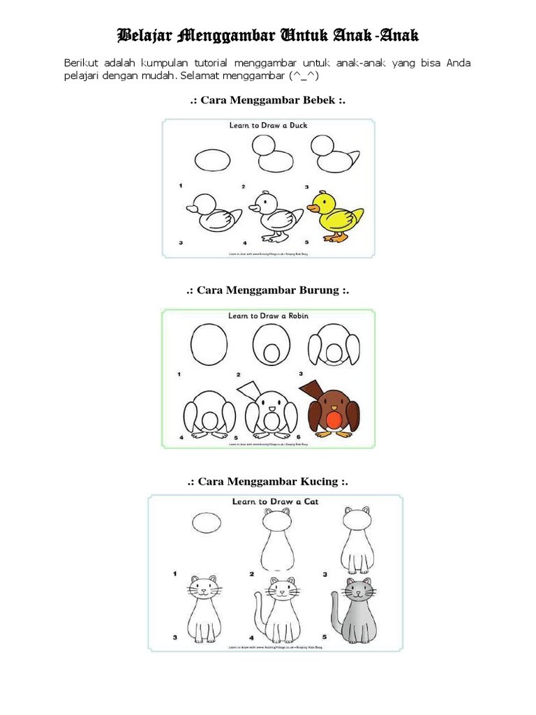 Belajar Menggambar Untuk Anak | PDF