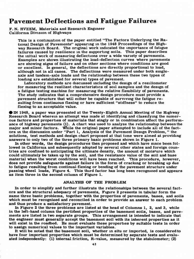 Pavement Deflections and Fatigue Failures | PDF | Road Surface | Road