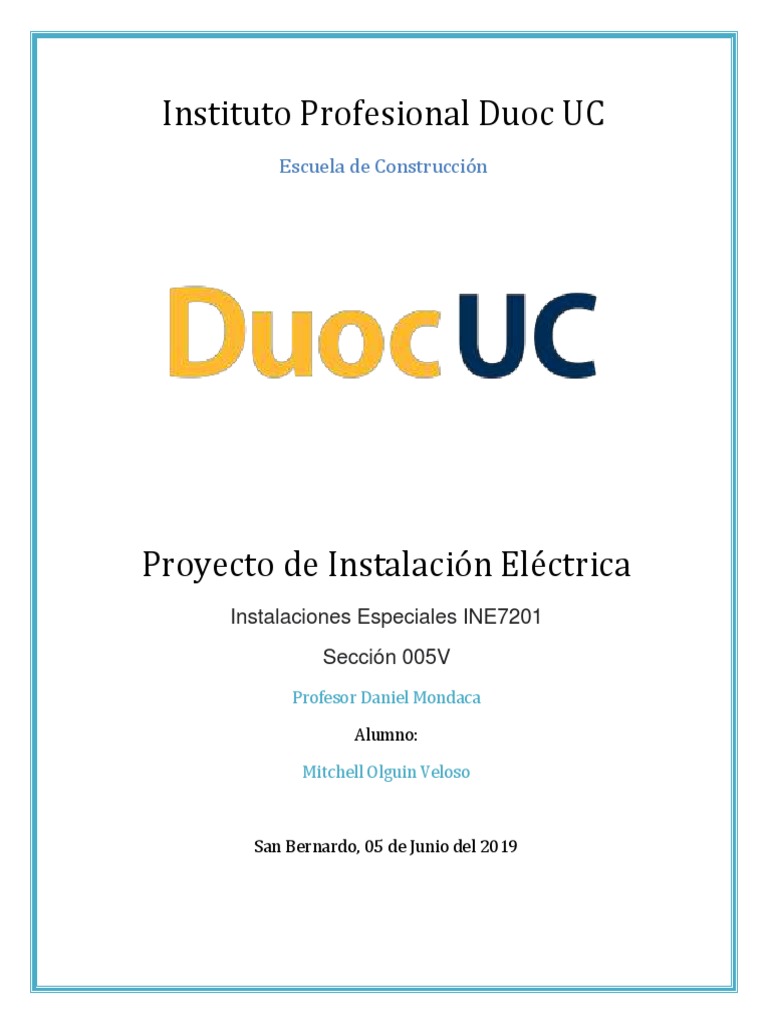 Informe de Proyecto de Instalaciones Electricas | PDF | Ascensor | Electricidad