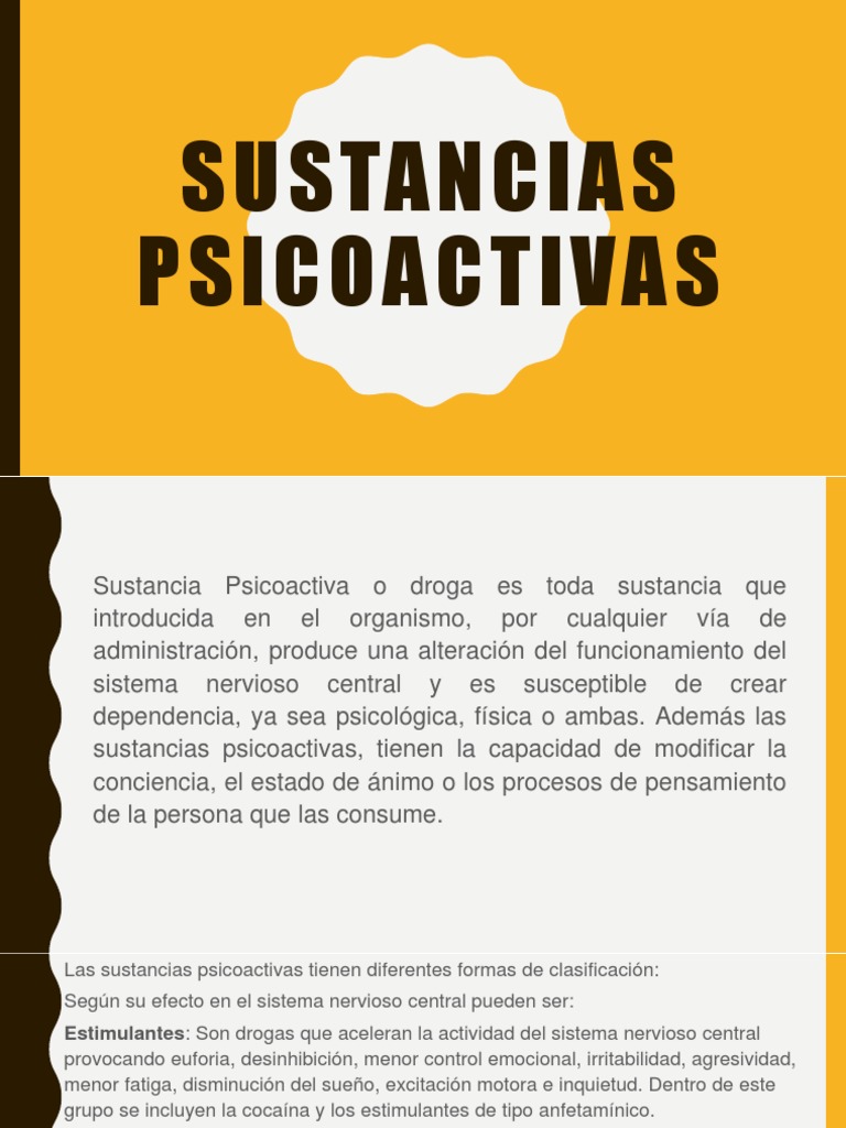 Sustancias Psicoactivas | PDF | Drogas | Drogas Psicoactivas