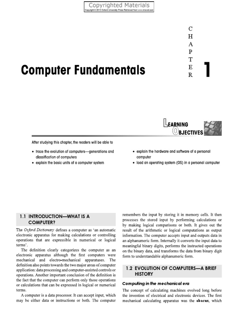 C H P T E R 11 Introduction What Is A Computer Pdf Random Access Memory Computer Data