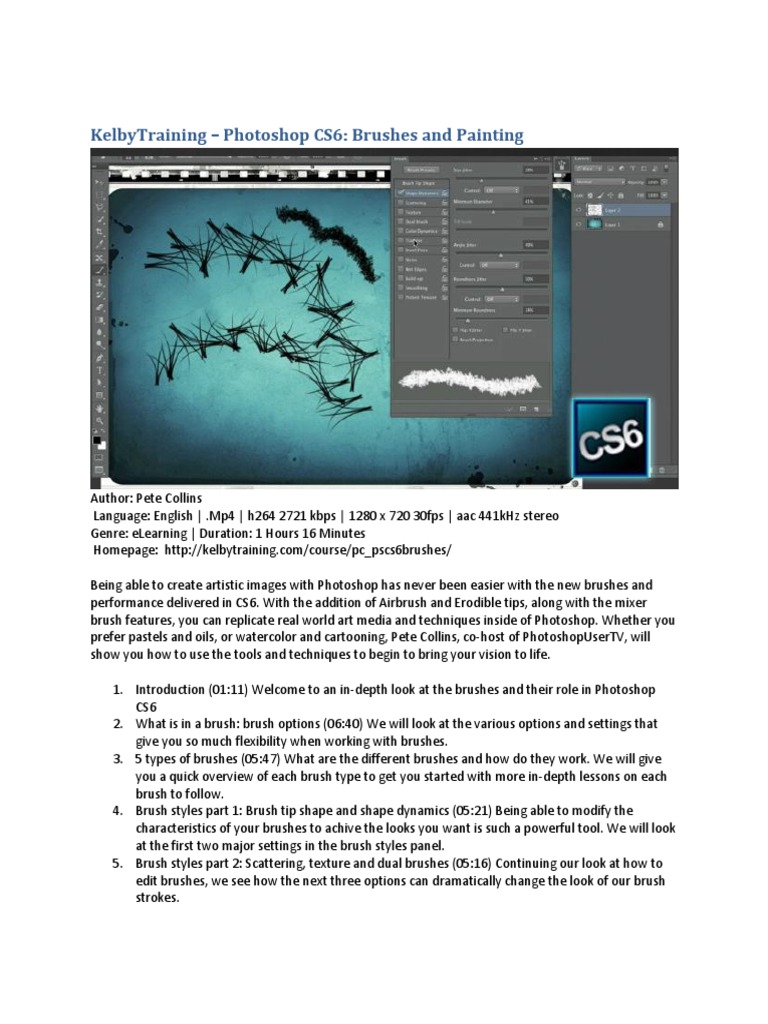 Photoshop CS6: Mastering Brushes | PDF | Adobe Photoshop | Paintings