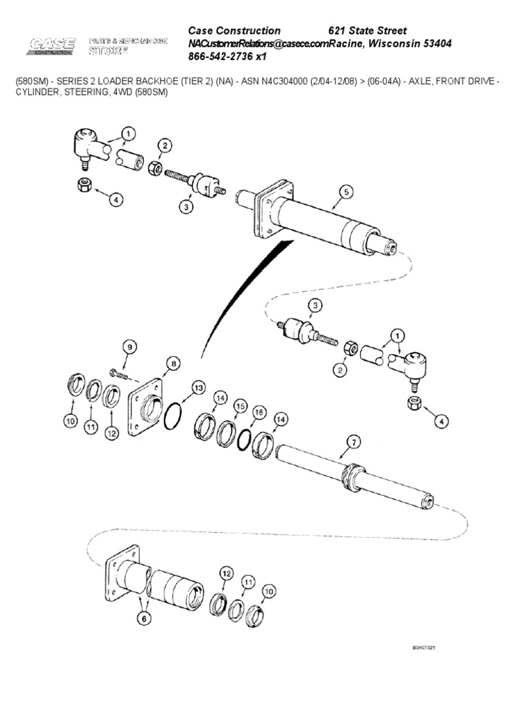 Axle, Front Drive - Cylinder, Steering, 4wd (580sm) | PDF | Four Wheel ...