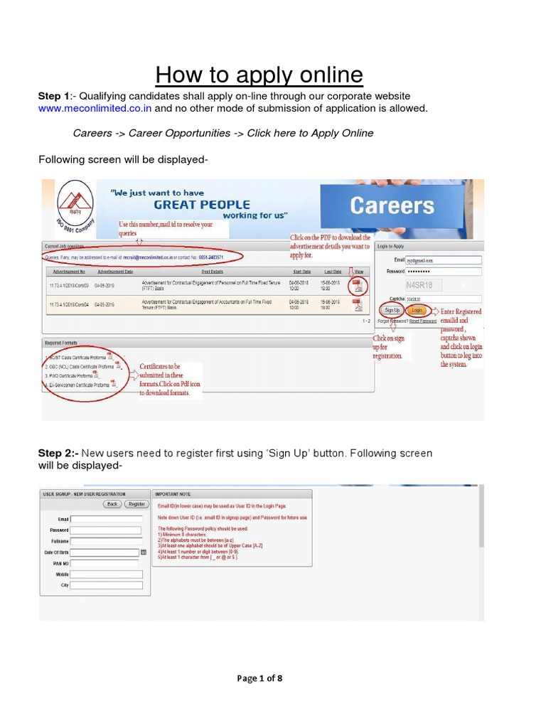 Careers - Career Opportunities - Click Here To Apply Online | PDF ...