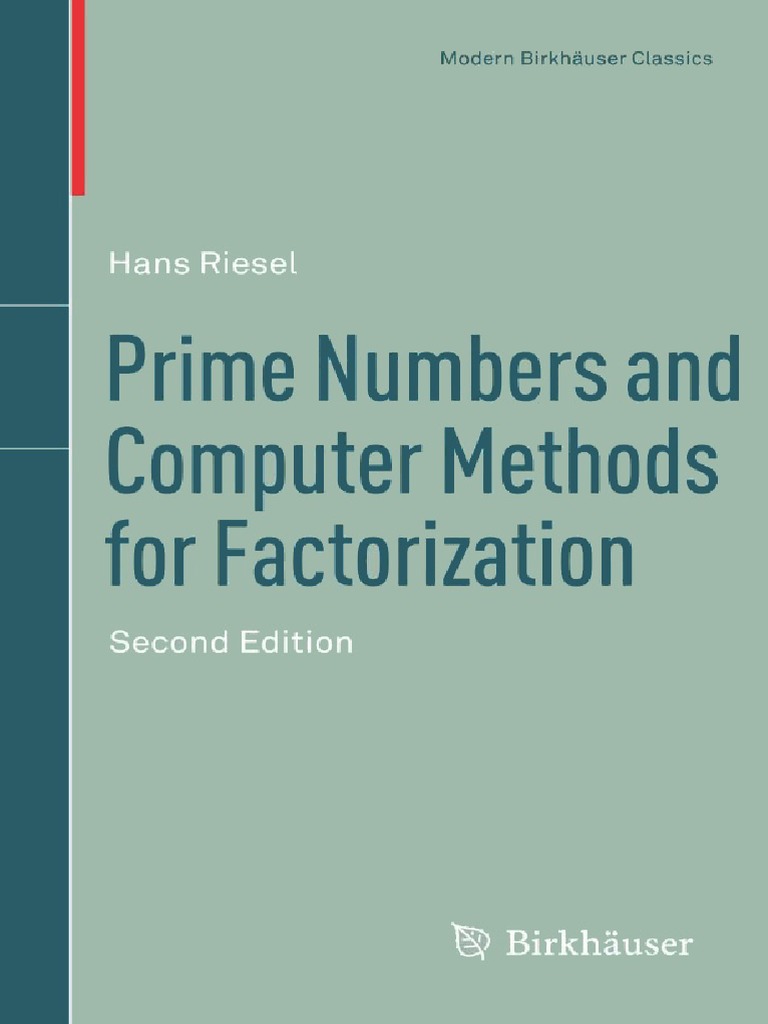 (Modern Birkhäuser Classics) Hans Riesel (Auth.) - Prime Numbers and Computer Methods For ...