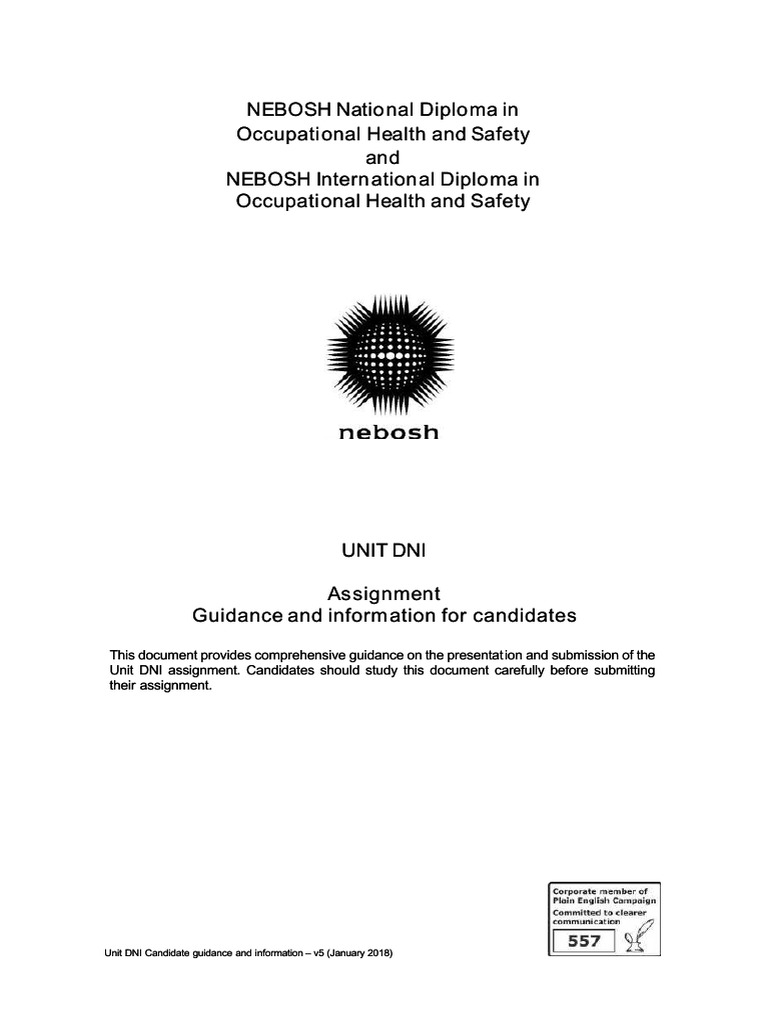 Dni Guidance | PDF | Occupational Safety And Health | Risk Management