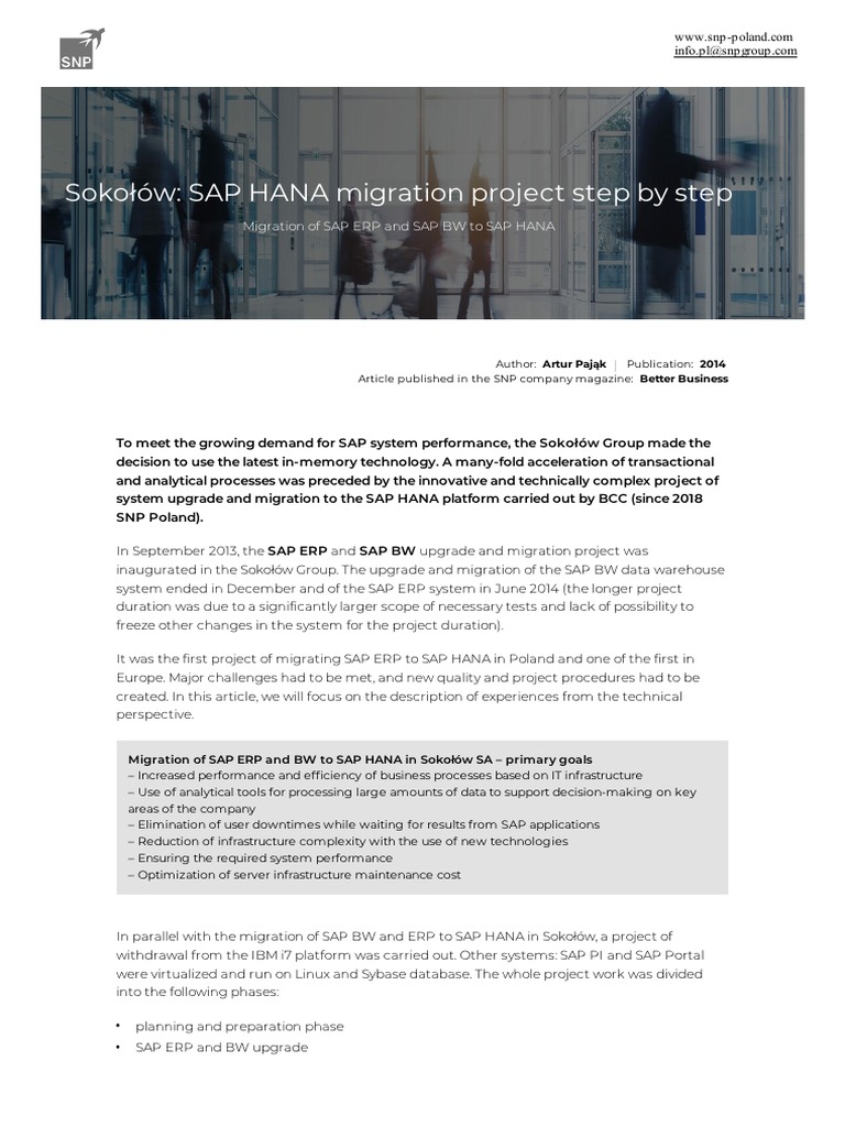 Sap Hana Migration Project Step by Step | Download Free PDF | Sap Se ...