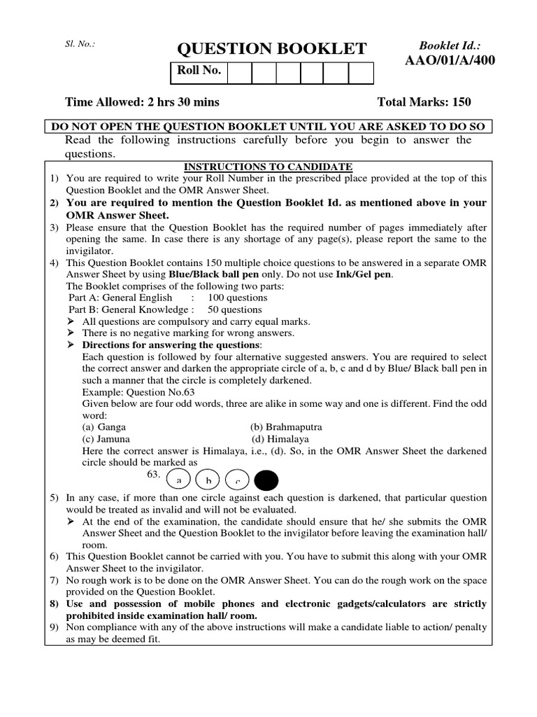 APDCL AAO Paper 1 Series A JobAssam - in | PDF | Question | Reserve Bank Of India