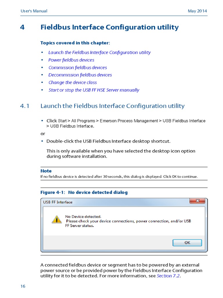 4.1 Launch The Fieldbus Interface Configuration Utility | PDF | Usb | Graphical User Interfaces