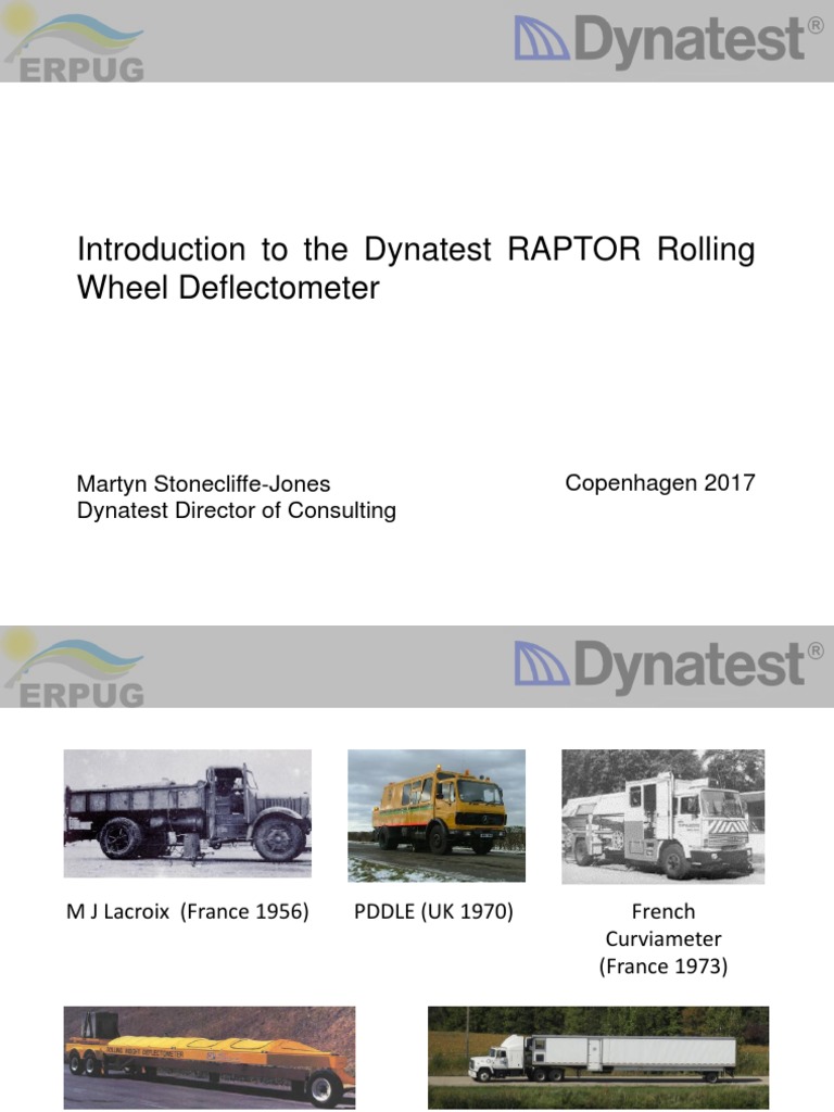 Dynatest RAPTOR Rolling Deflectometer Overview | PDF | Suspension ...