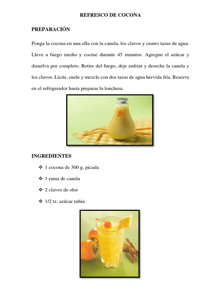 Refresco de Cocona | PDF | Cocina | Cocinando