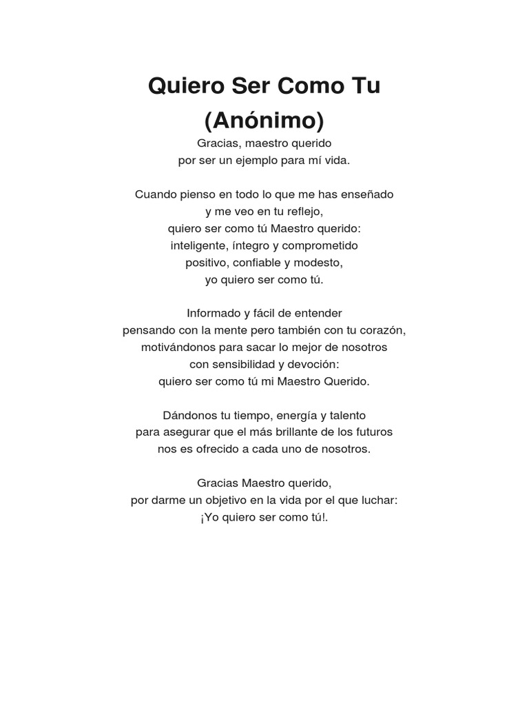 Poemas de Agradecimiento al Maestro | PDF