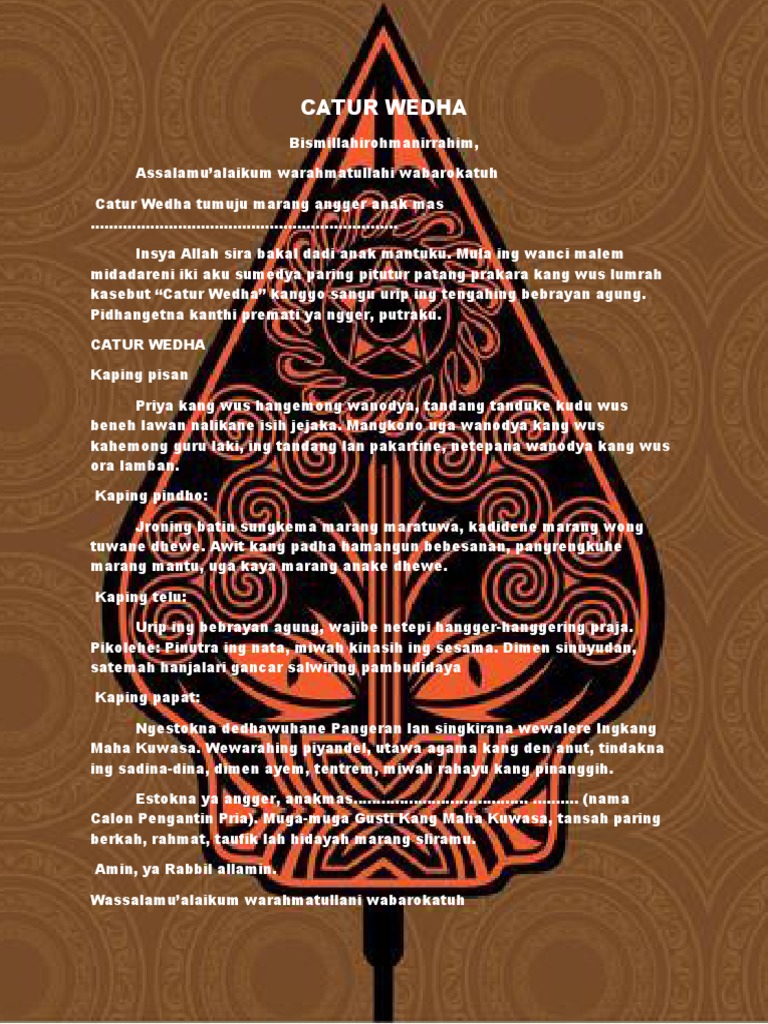 Panduan Catur Wedha untuk Pengantin | PDF