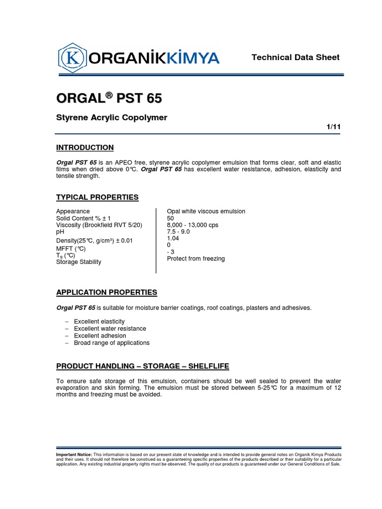 Orgal PST 65 Eng | PDF