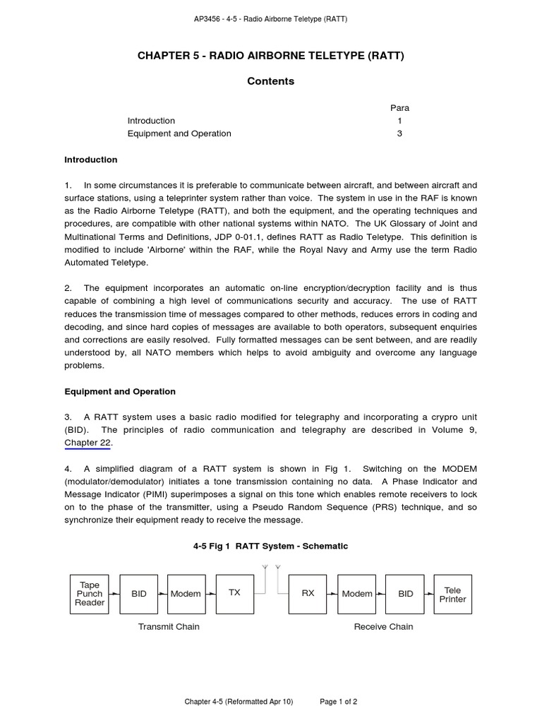 Radio Airborne Teletype (Ratt) | PDF | Radio | Information And ...