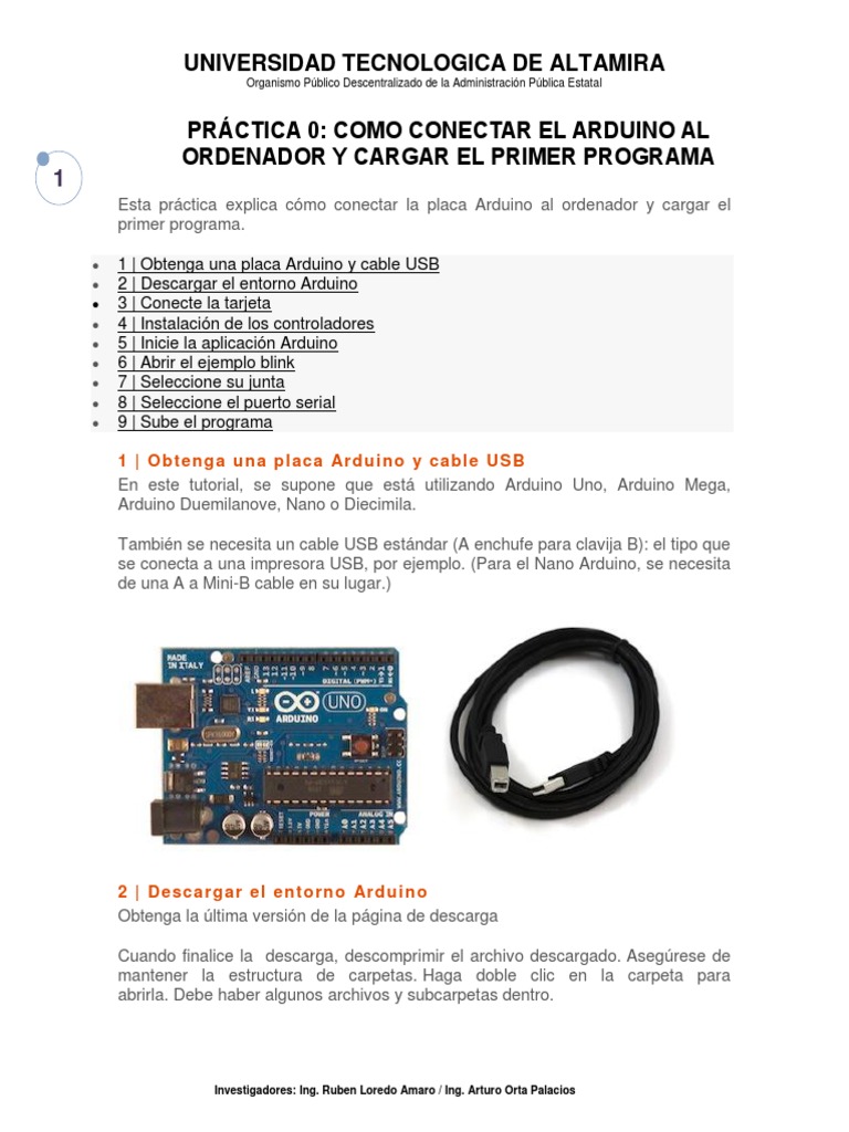Manual de Practicas Arduino PDF | PDF | USB | Windows Vista