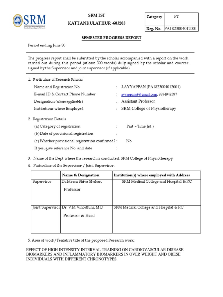 Physiotherapy Progress Report Summary | PDF
