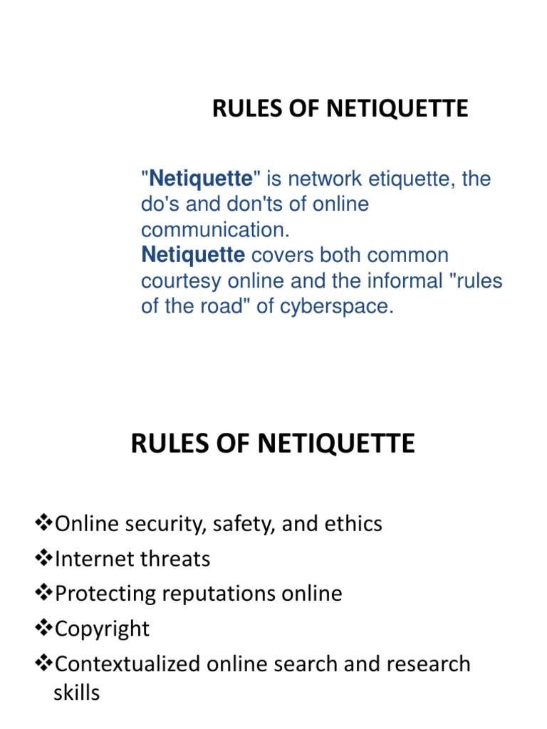 Rules of Netiquette | PDF | Malware | Copyright