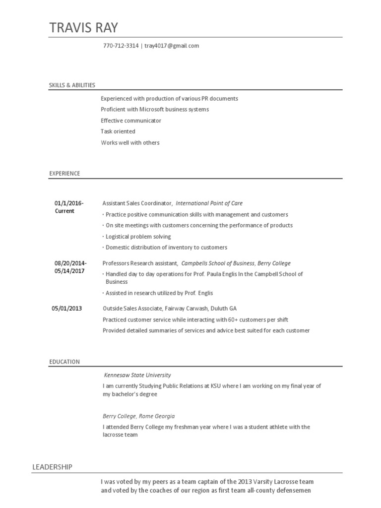 Ray Resume Website | PDF | Learning | Cognition