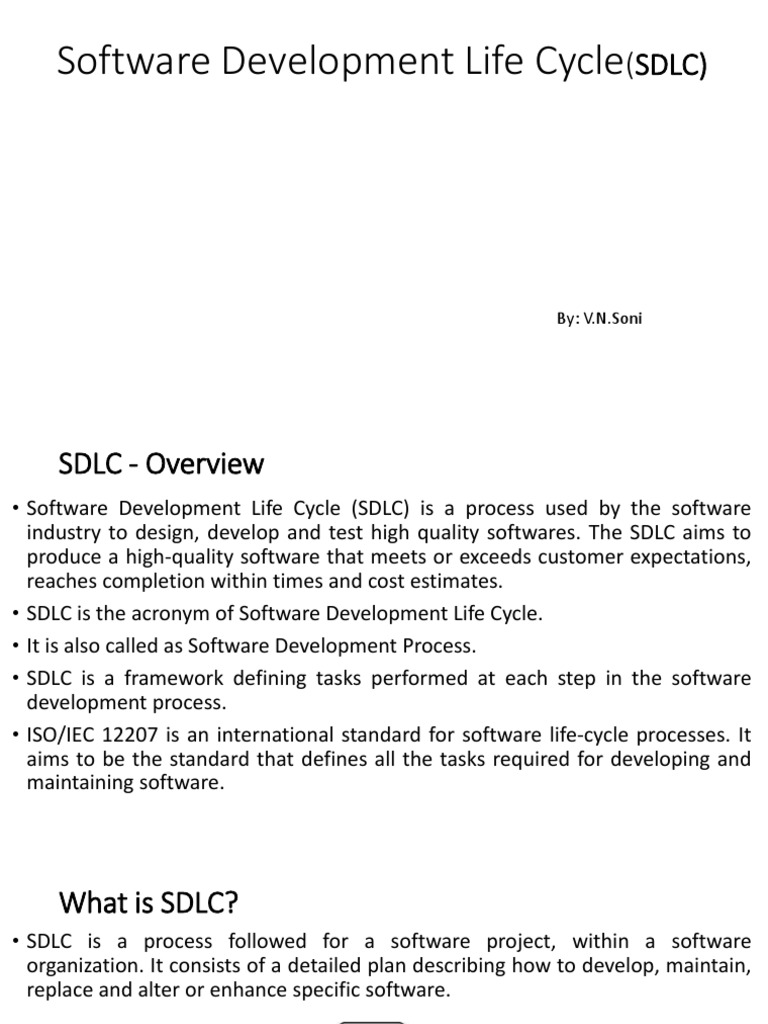 A Comprehensive Overview of the Software Development Life Cycle and ...