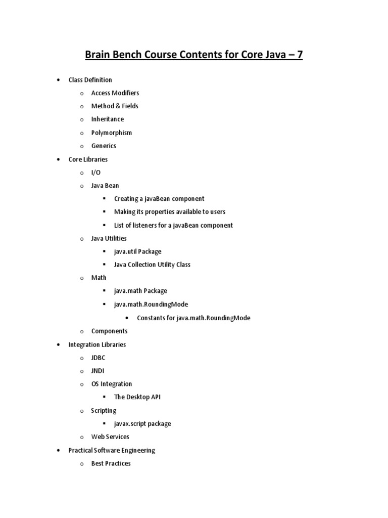 Brainbench | PDF | Java (Programming Language) | Xml