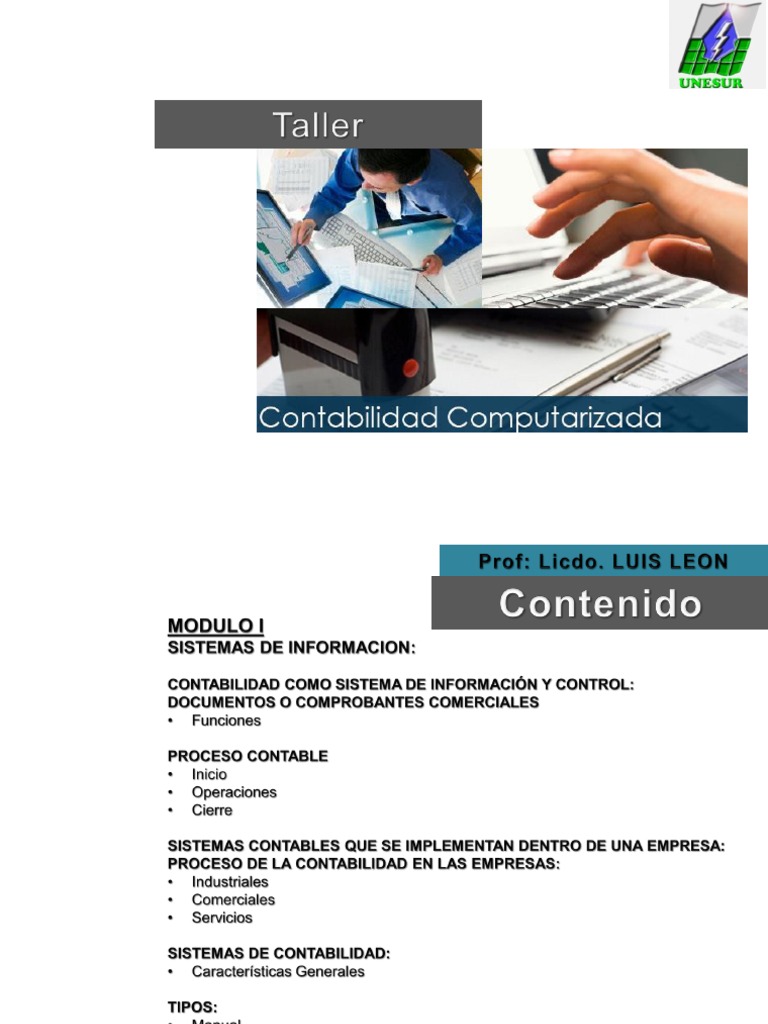 Taller Sobre Contabilidad Computarizada | PDF | Contabilidad | Información