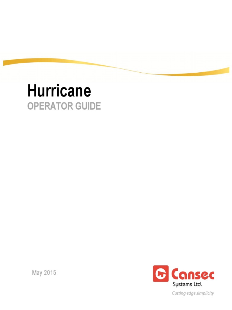 Hurricane Operator Guide | PDF | Printer (Computing) | Access Control
