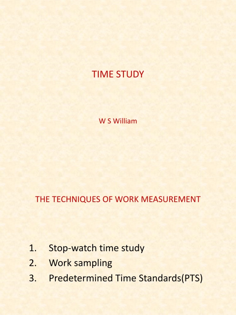 Time Study Revised 2018 | PDF | Employment | Time