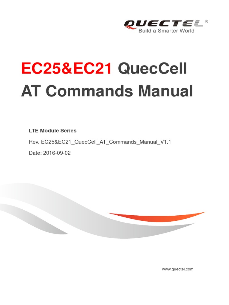 Quectel EC25&EC21 QuecCell AT Commands Manual V1.1 PDF | PDF | Decibel | 4 G