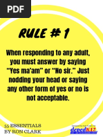 Ron Clark's Essential 55 Rules | PDF