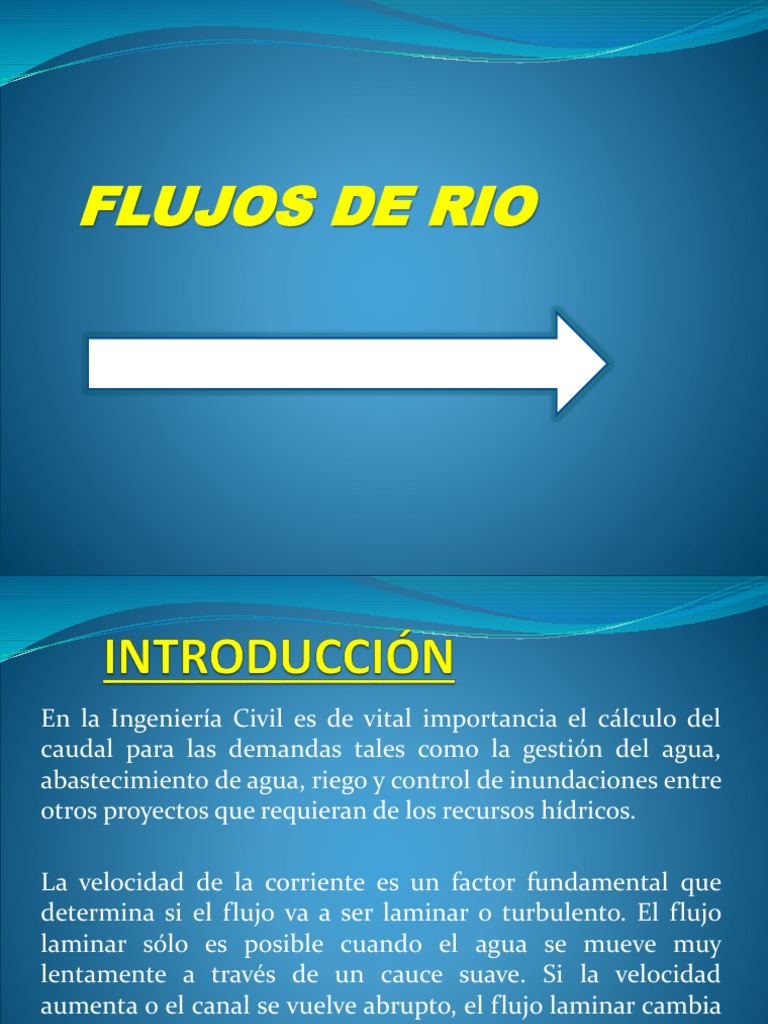Flujos de Rios | PDF | Canal | Descarga (hidrología)