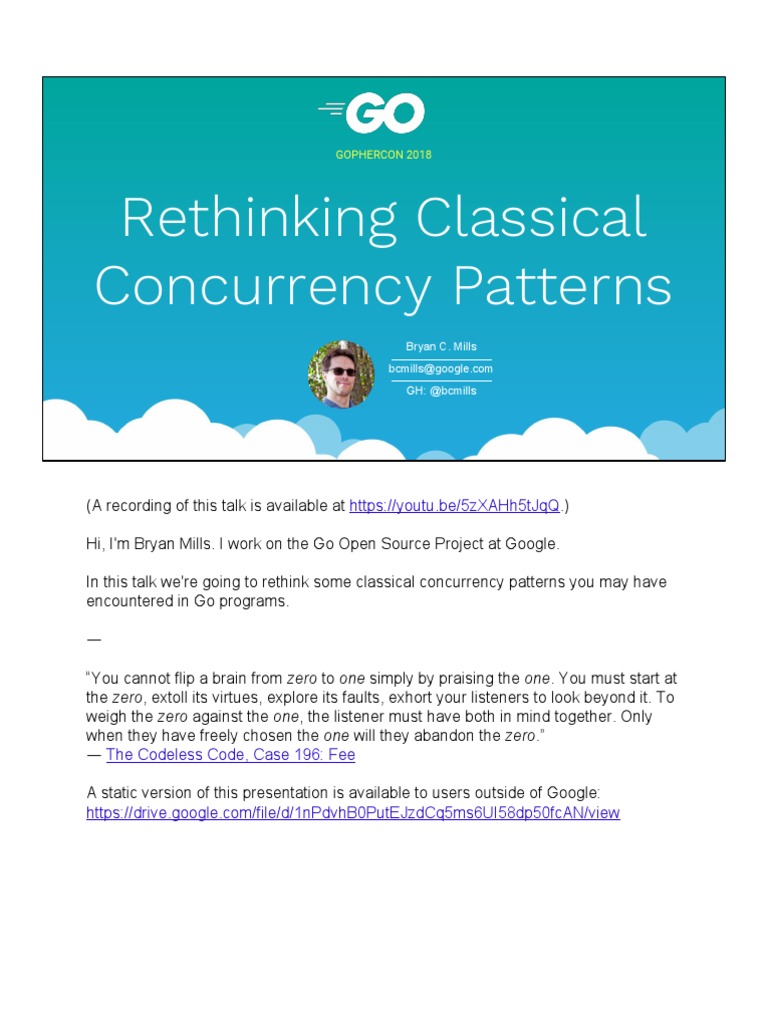 Rethinking Classical Concurrency Patterns | PDF | Thread (Computing) | Program Optimization