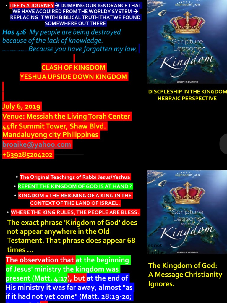 UPSIDE DOWN KINGDOM TENSION Hebrew Vs Greek Mindset July 6 2019 | PDF ...