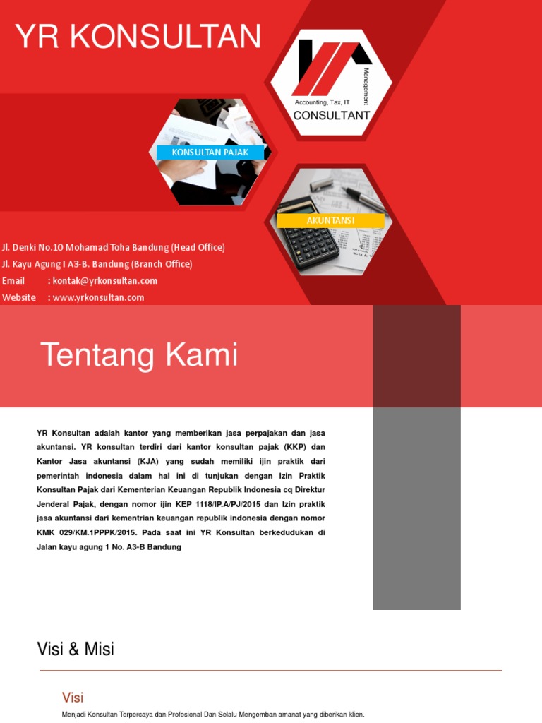 Profil YR Konsultan Pajak dan Akuntansi | PDF