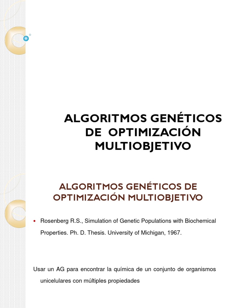 7 Algoritmos Genéticos Multiobjetivo | PDF | Algoritmo genético | Optimización Matemática