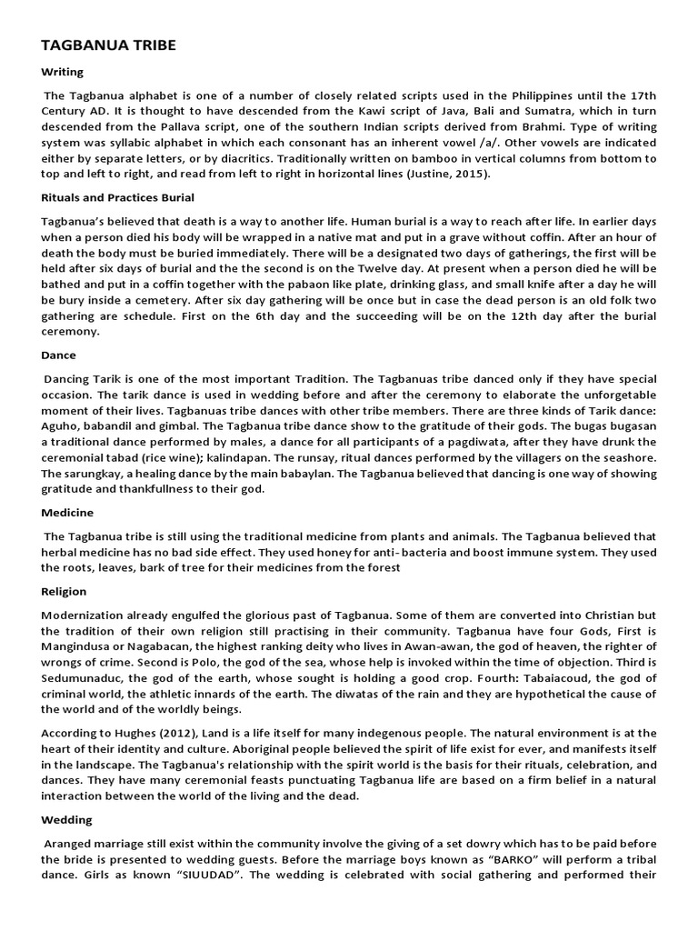 Tagbanua Tribe | PDF | Wedding